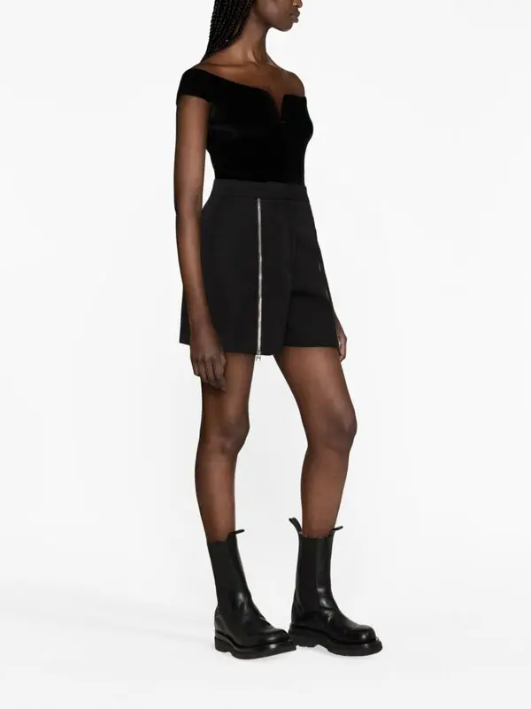 Alexander McQueen Zip-embellished Wool Shorts