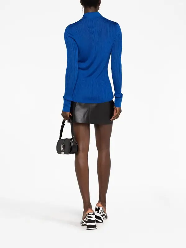TOM FORD Ribbed Polo Collar Cardigan