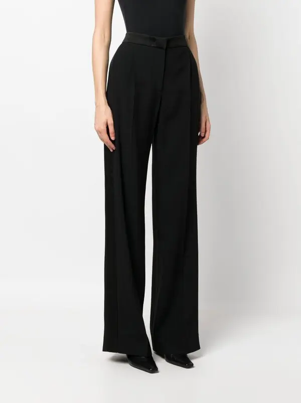 Alberta Ferretti Tailored-cut Wide-leg Trousers - Black