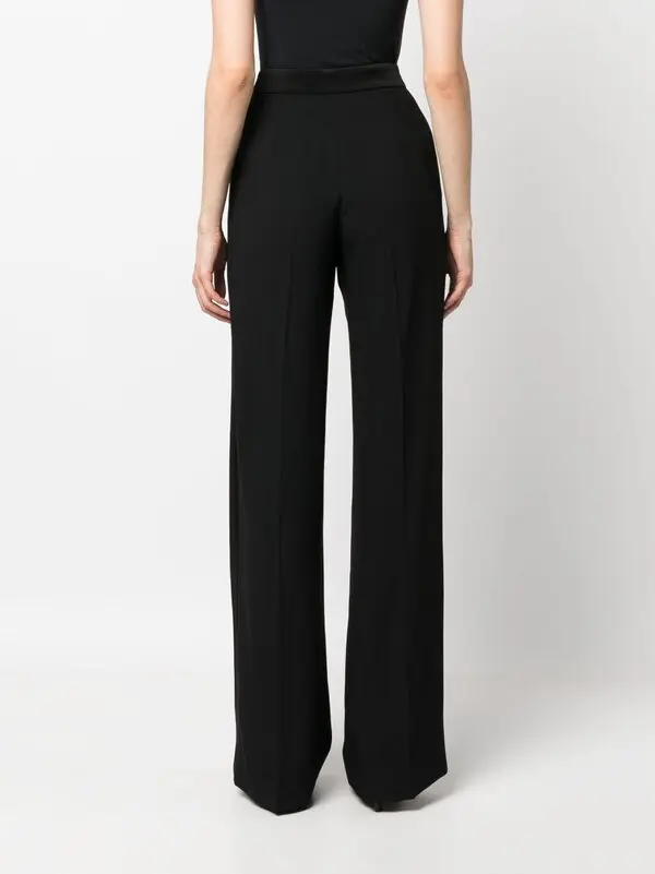 Alberta Ferretti Tailored-cut Wide-leg Trousers - Black