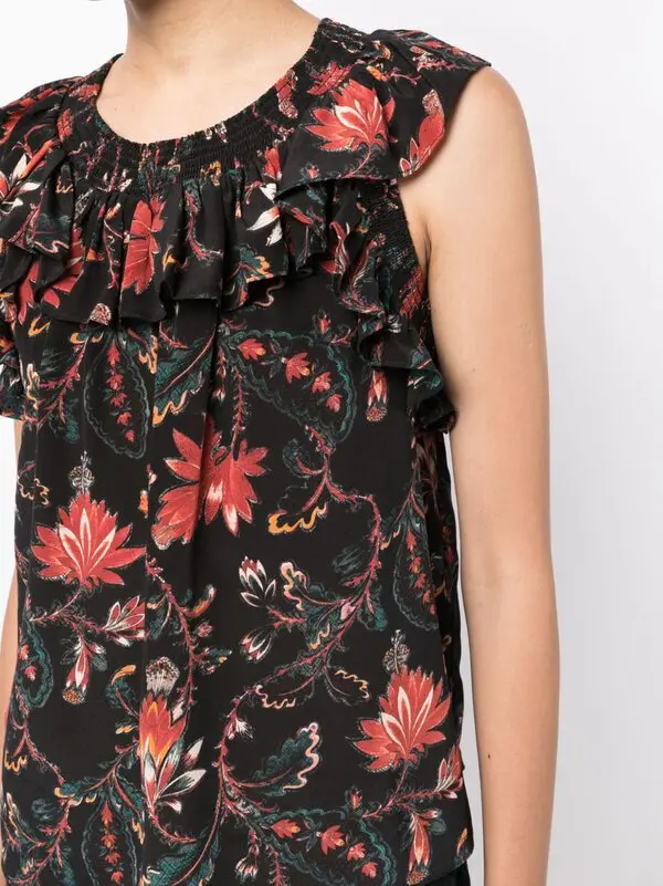 Ulla Johnson Tulip Floral-print Blouse