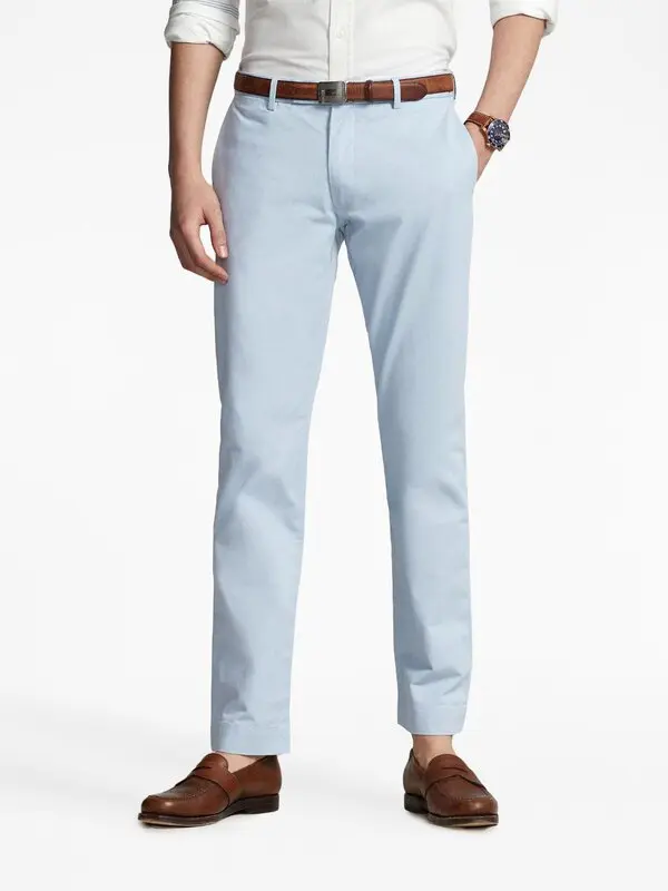 Polo Ralph Lauren Logo-tag Cotton Trousers - Blue