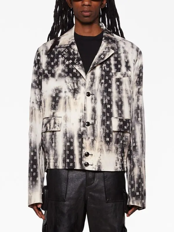 Amiri Monogram-print Wool-blend Jacket