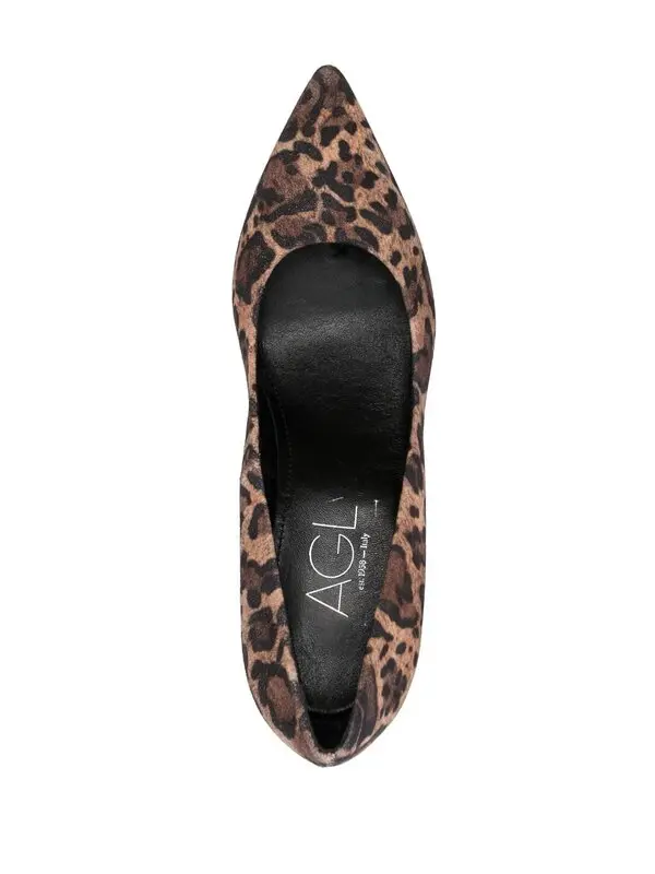 Agl Isolde 80mm Leopard-print Pumps
