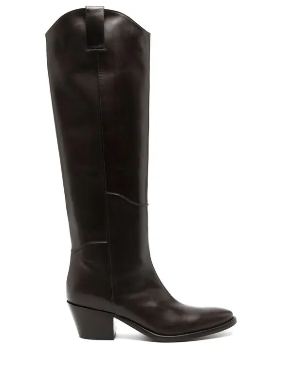 P.a.r.o.s.h 65mm Knee-high Leather Boots - Brown