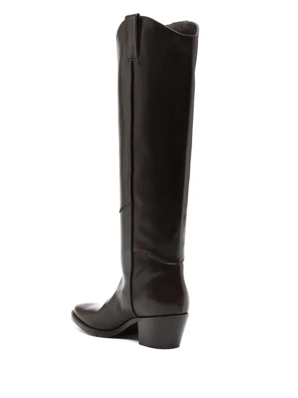 P.a.r.o.s.h 65mm Knee-high Leather Boots - Brown