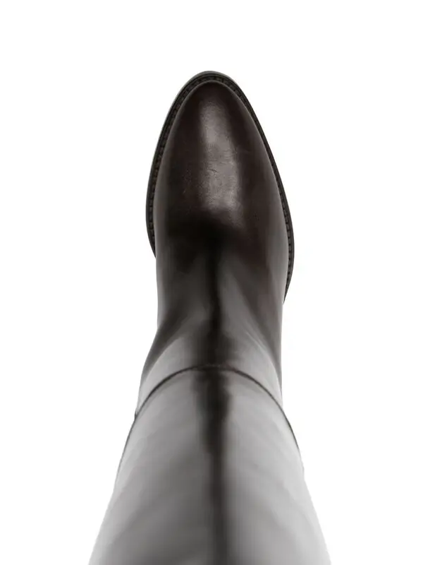 P.a.r.o.s.h 65mm Knee-high Leather Boots - Brown
