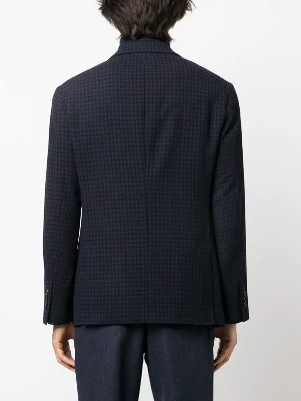 Brunello Cucinelli Houndstooth-pattern Wool-blend Blazer