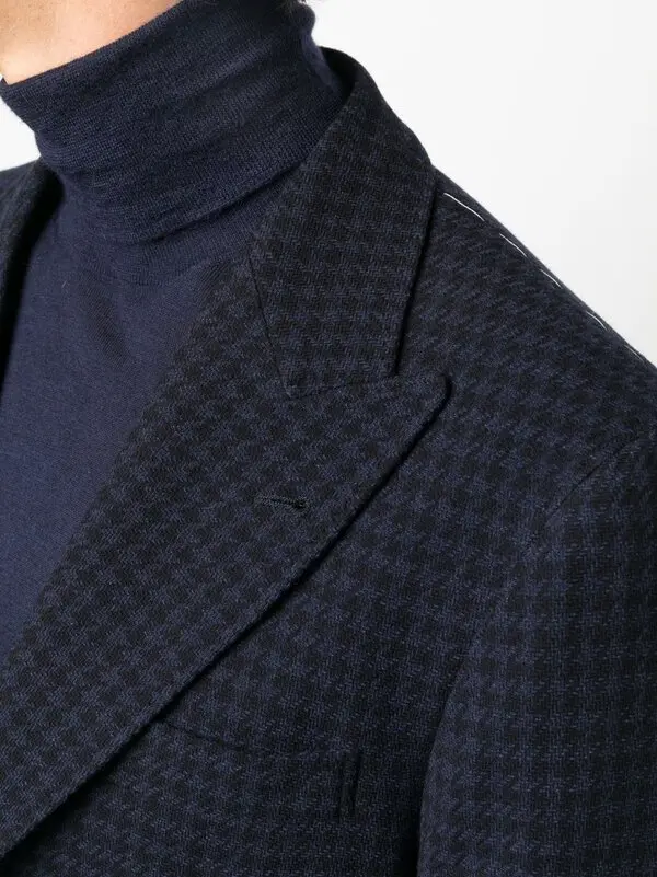 Brunello Cucinelli Houndstooth-pattern Wool-blend Blazer
