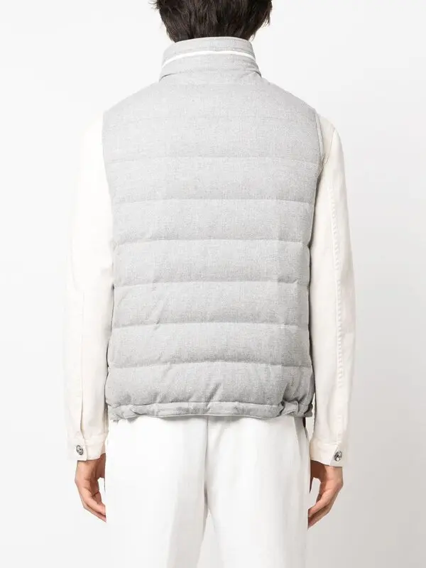 Brunello Cucinelli Zip-up Wool-blend Gilet