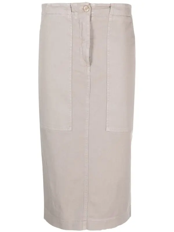 NUDE High-waisted Midi Skirt