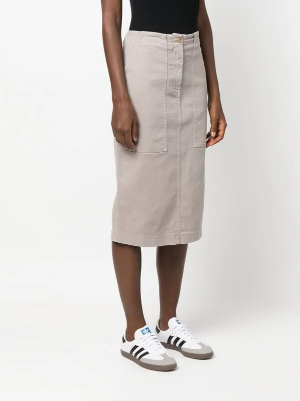 NUDE High-waisted Midi Skirt