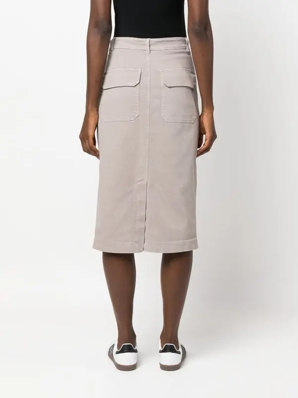 NUDE High-waisted Midi Skirt