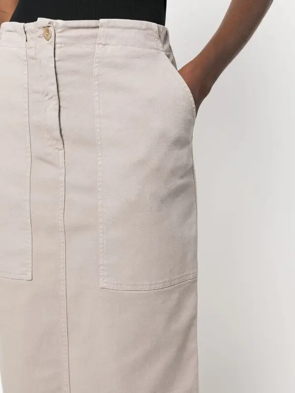 NUDE High-waisted Midi Skirt