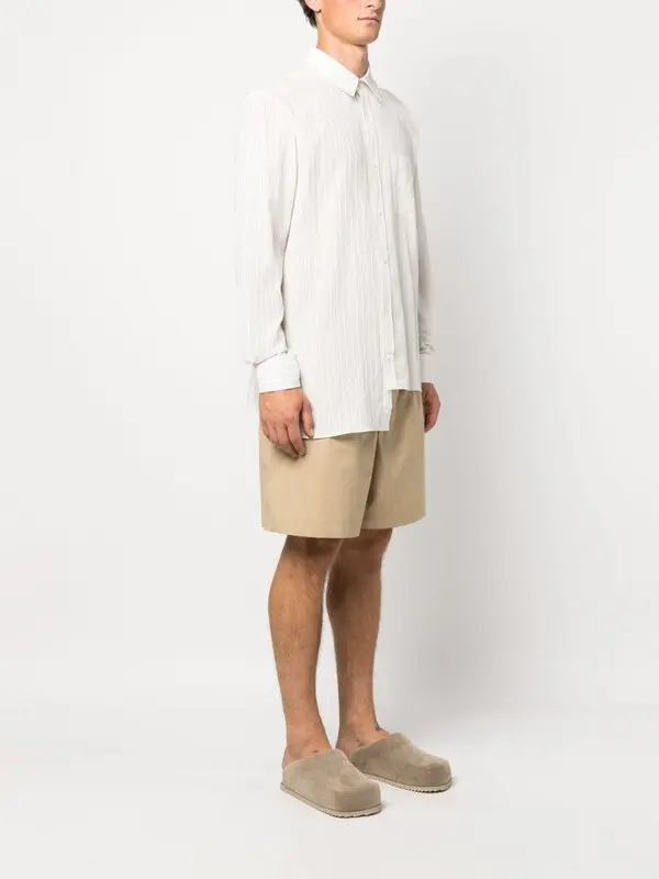 LANVIN Striped Asymmetric-hem Shirt