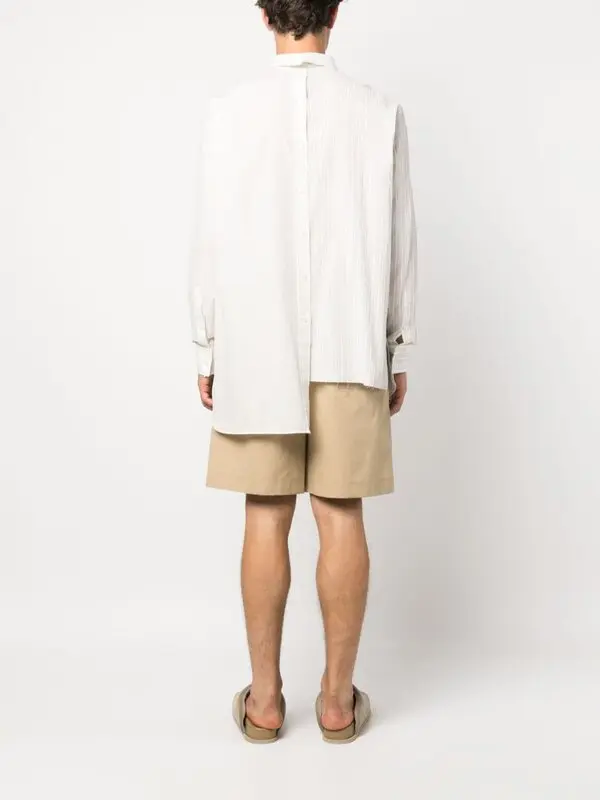 LANVIN Striped Asymmetric-hem Shirt