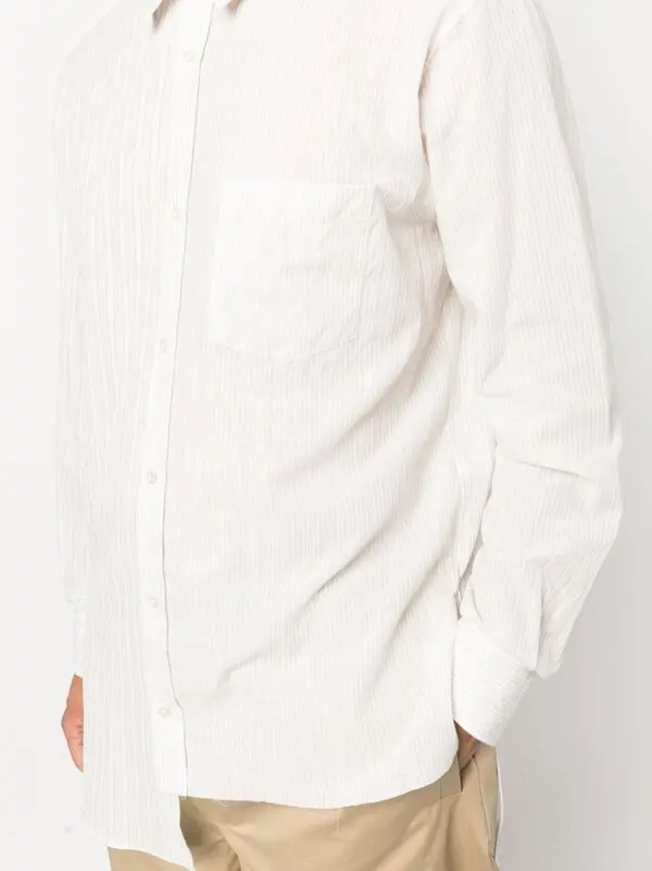 LANVIN Striped Asymmetric-hem Shirt