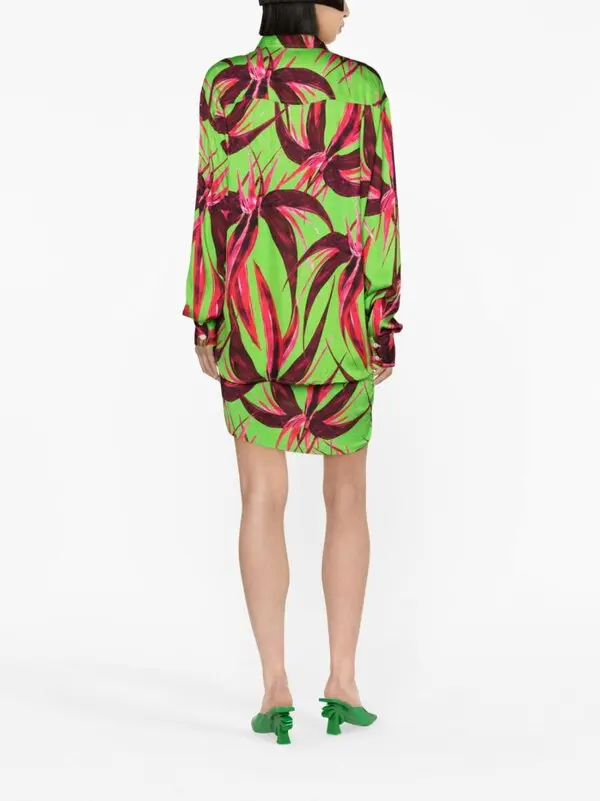 LOUISA BALLOU Floral-print Long-sleeve Shirt