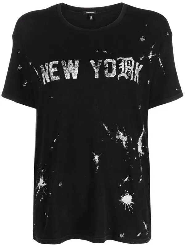 R13 Paint-splatter T-shirt