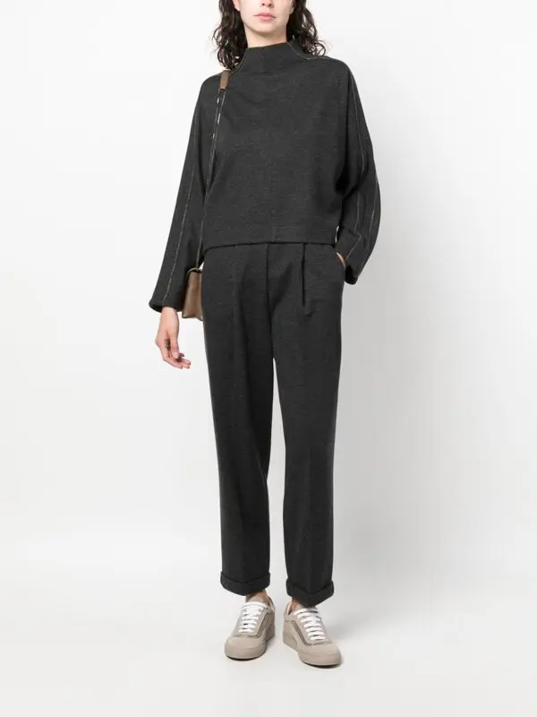 Brunello Cucinelli Pleated Cashmere-blend Trousers