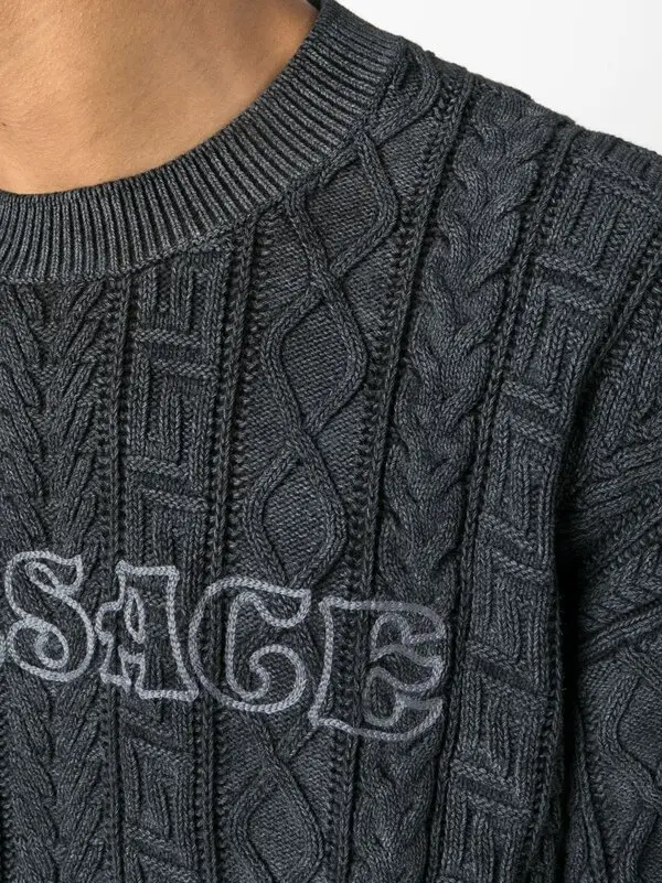 Versace Greca Cable-knit Jumper