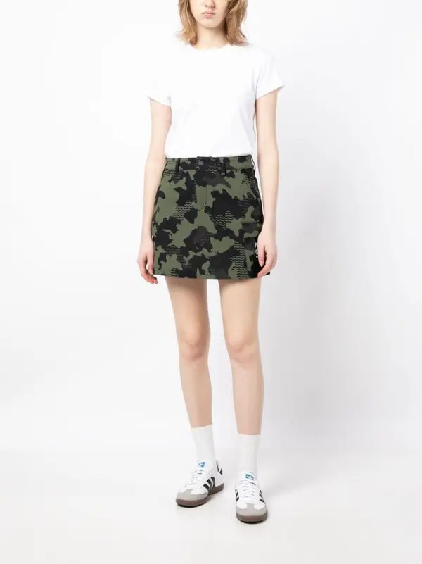 PEARLY GATES Camouflage-print Mini Skirt - Green