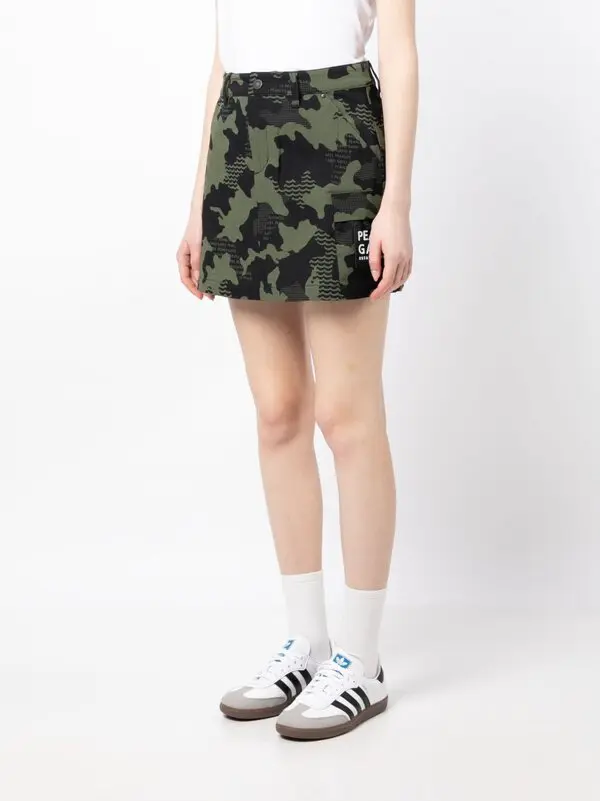 PEARLY GATES Camouflage-print Mini Skirt - Green
