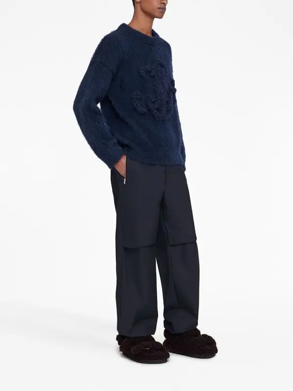 JIL SANDER Panelled-design Tapered-leg Trousers