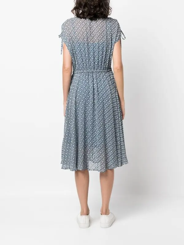 sachin and babi light blue dress Tommy Hilfiger AMD Logo-print Chiffon Midi Dress