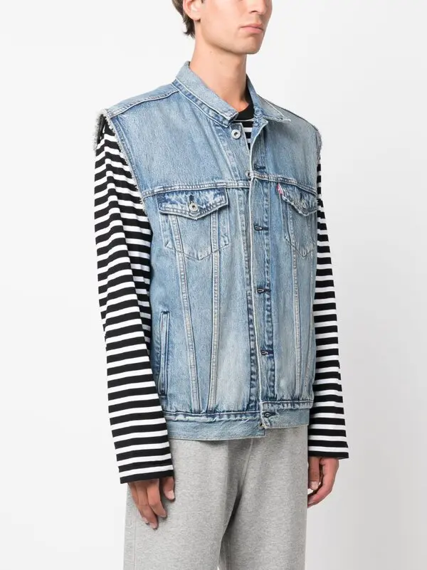 LEVI'S Relaxed Trucker Denim Vest - Blue