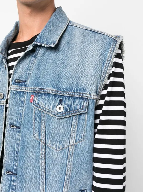 LEVI'S Relaxed Trucker Denim Vest - Blue