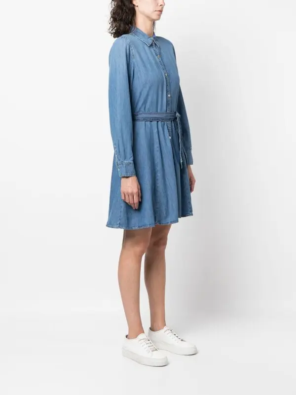 Tommy Hilfiger Belted Denim Mini Shirt Dress In Blue - 57% Off |  Editorialist