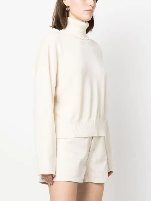 P.a.r.o.s.h Roll-neck Cashmere Sweater - White