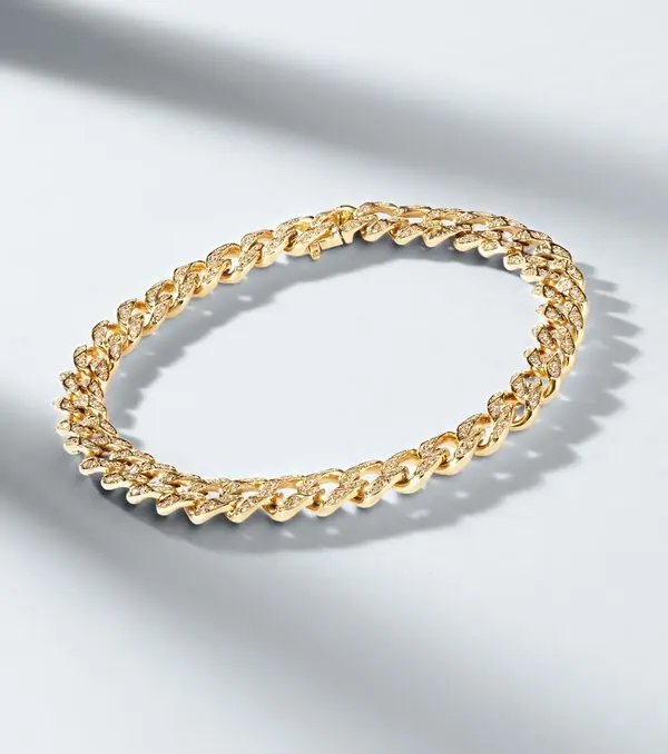 Shay Jewelry Medium 18kt Chain Bracelet With Diamonds