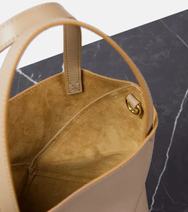 Loewe Puzzle Fold Mini Leather Tote Bag - Beige