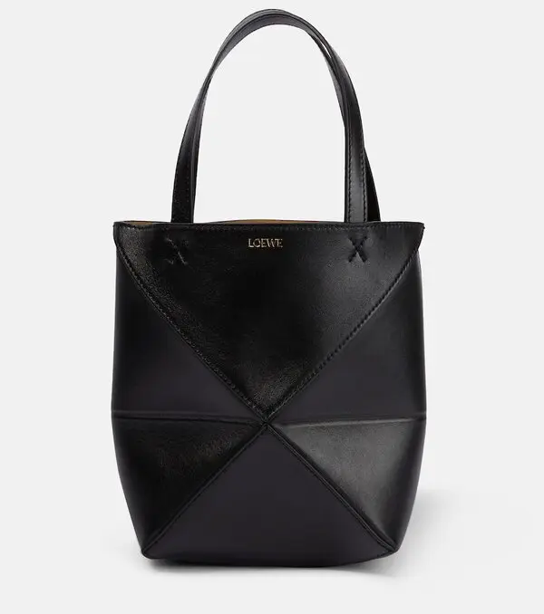 Loewe Puzzle Fold Mini Leather Tote Bag