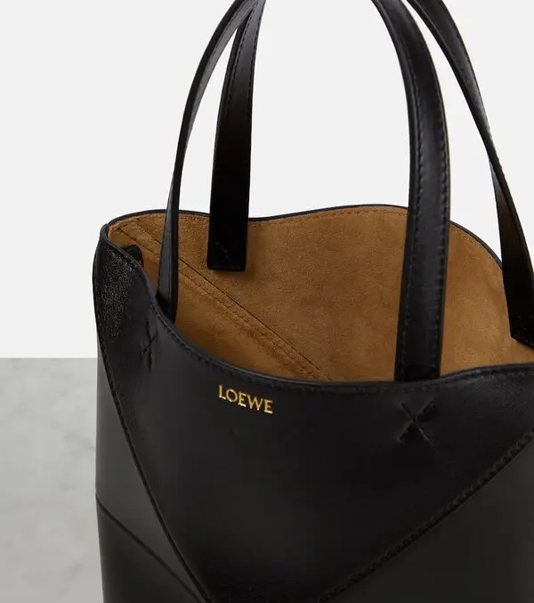 Loewe Puzzle Fold Mini Leather Tote Bag