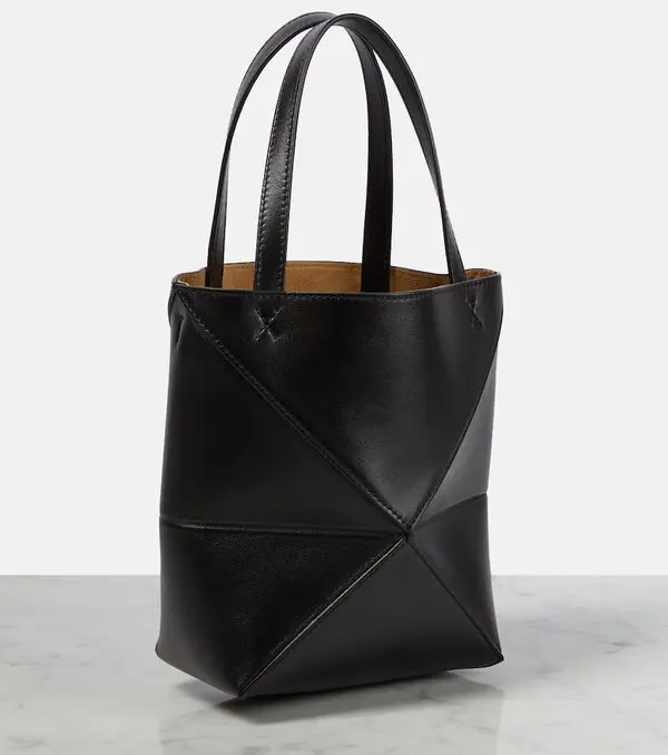 Loewe Puzzle Fold Mini Leather Tote Bag