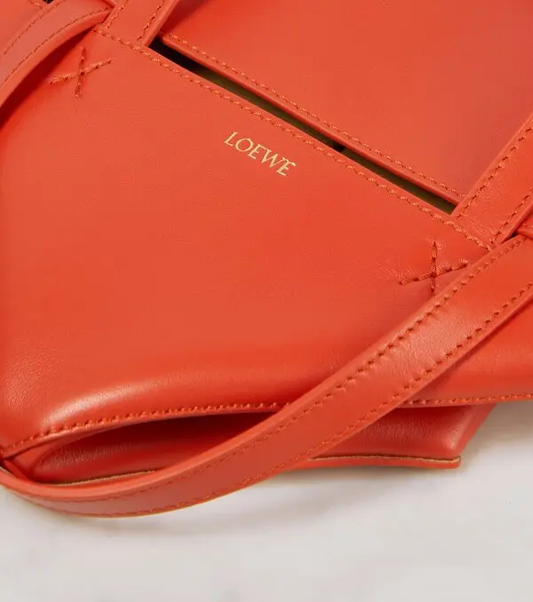 Loewe Puzzle Fold Mini Leather Tote Bag