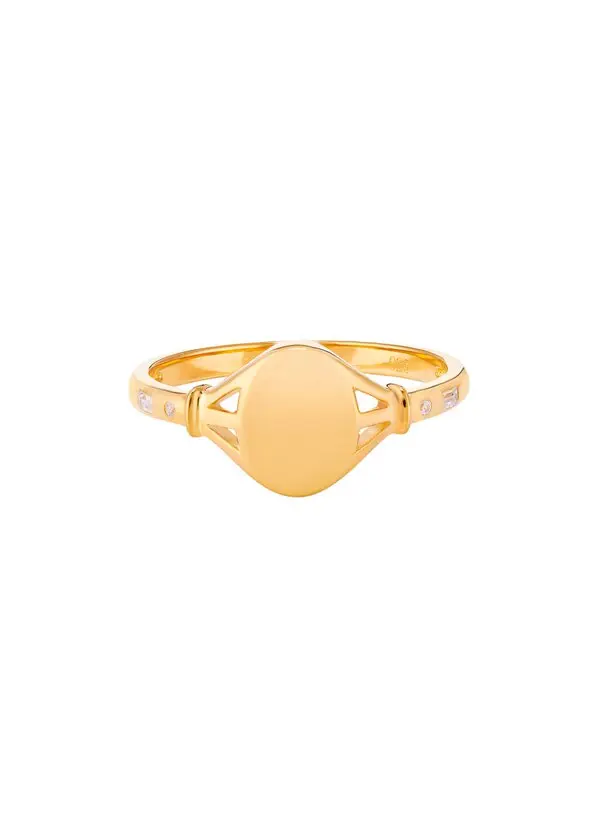 LAURA VANN Tilly -plated Signet Pinky Ring - Gold