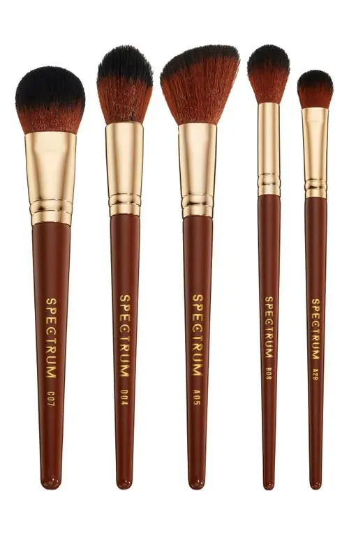 SPECTRUM Pantherine 5-piece Makeup Brush Set $56 Value - Brown