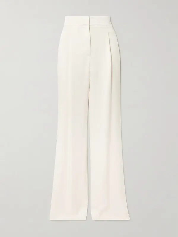 Veronica Beard Robinne Wide-leg Pants - White