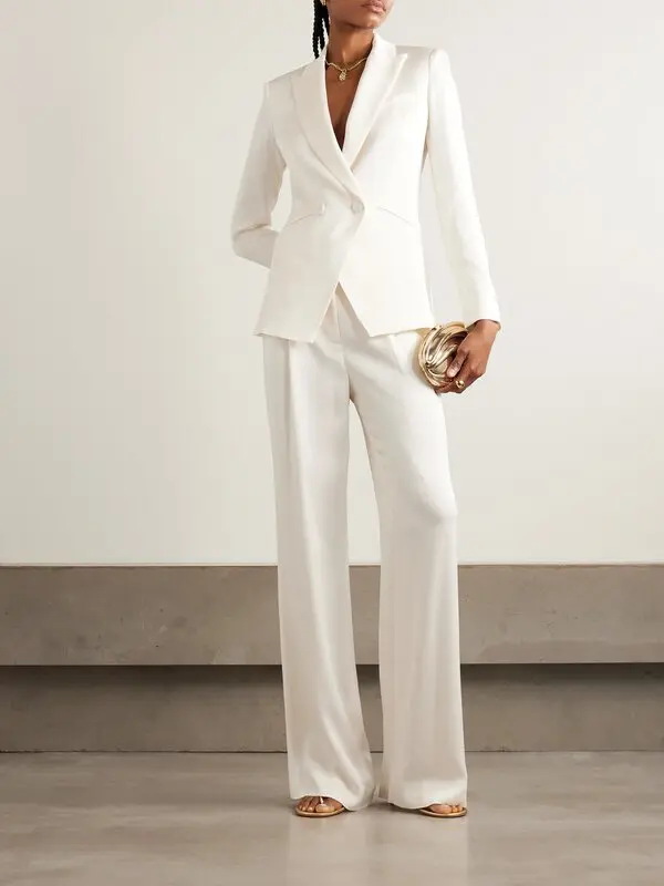 Veronica Beard Robinne Wide-leg Pants - White