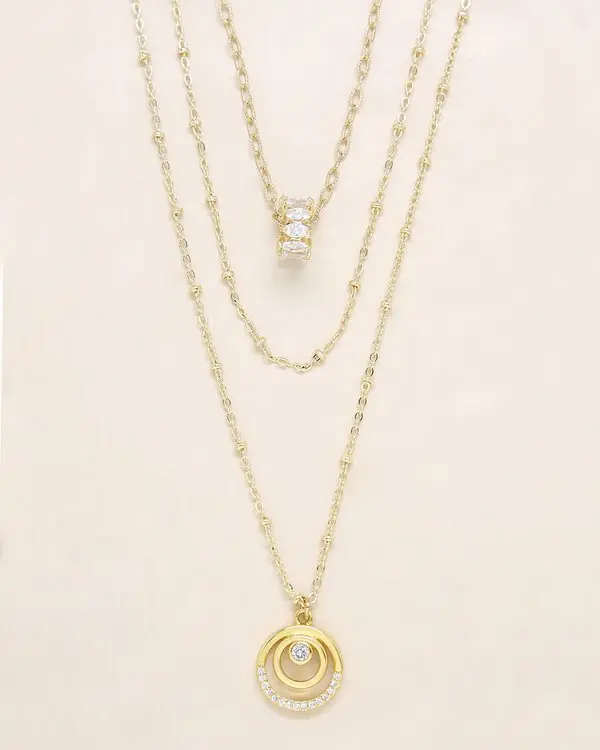 Ettika Crystal Layered Necklace Set