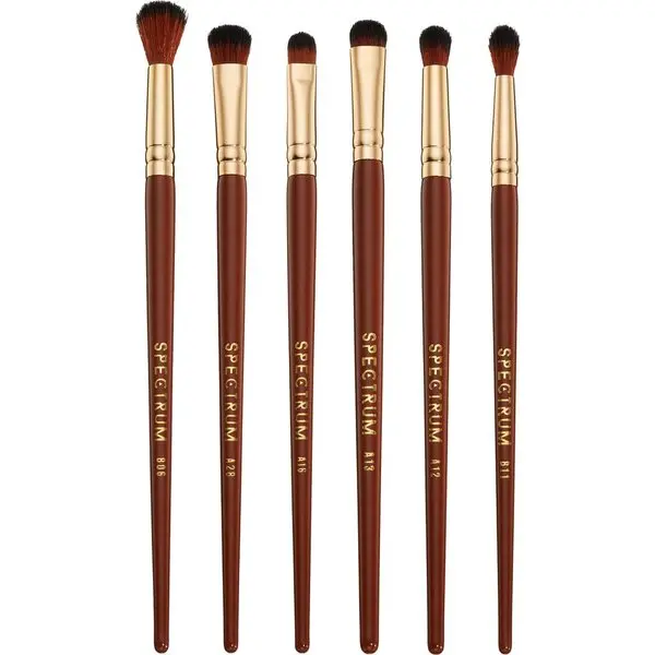 SPECTRUM Pantherine 6-piece Eye Makeup Brush Set $45 Value - Brown