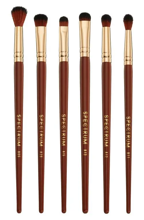 SPECTRUM Pantherine 6-piece Eye Makeup Brush Set $45 Value - Brown