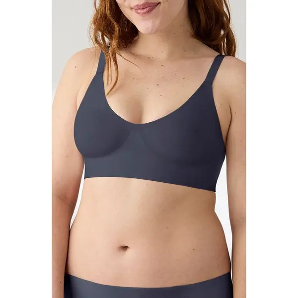 TRUE & CO Soft Form V-neck Adjustable Strap Bralette - Nightfall