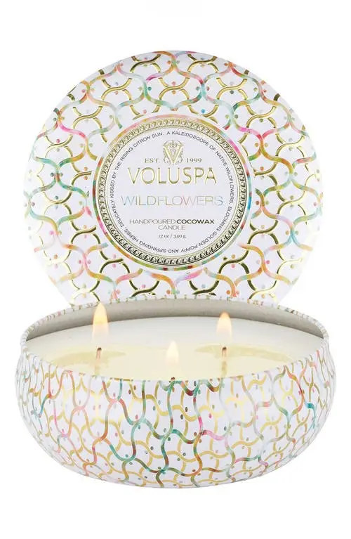 Voluspa 3-wick Tin Candle - Wildflowers
