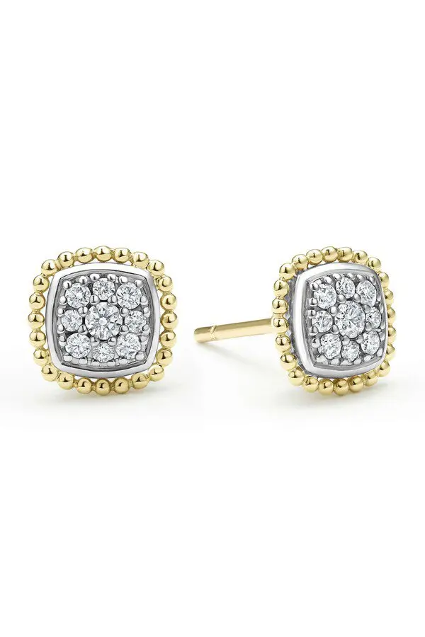 Lagos Rittenhouse Two-tone Diamond Stud Earrings - Gold