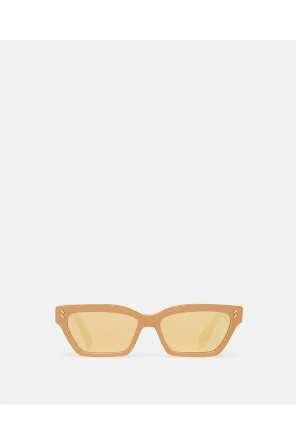 Stella Mccartney Rectangular Cat-Eye Sunglasses - Green  display picture 3